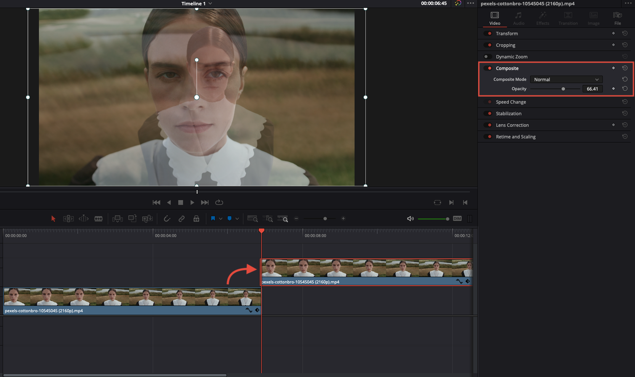 carousel effect davinci resolve